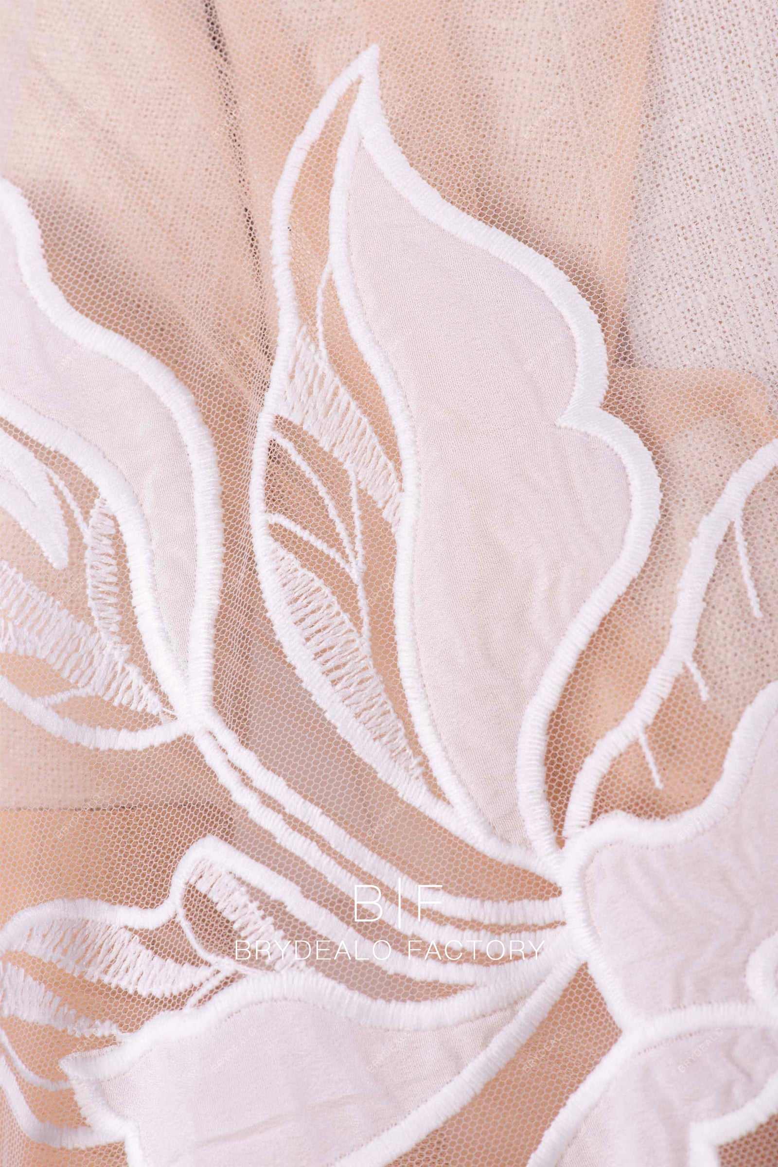 Large Chiffon Embroidery Flower Lace Fabric