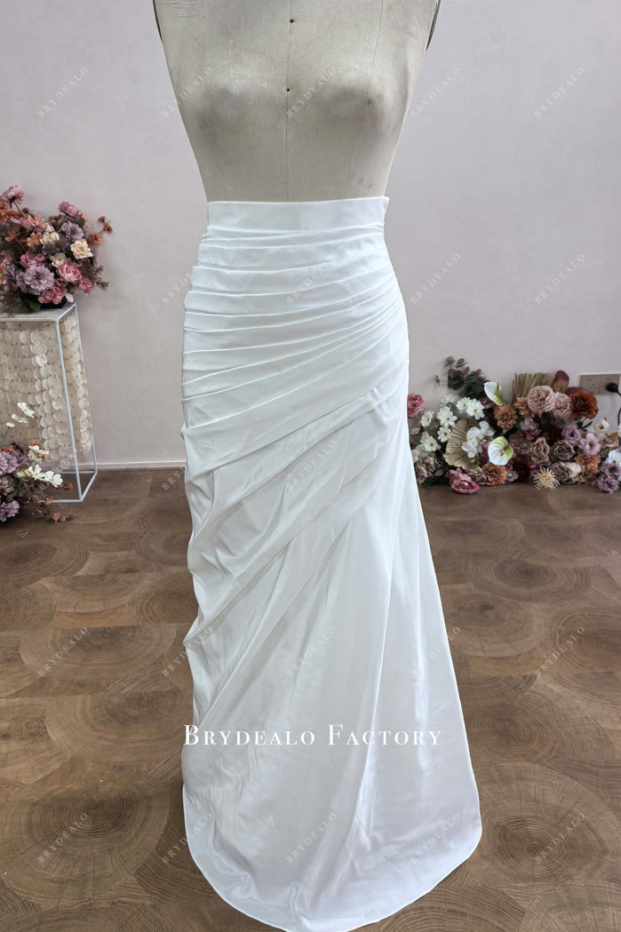 Custom Draped Taffeta Floor Length Mermaid Skirt