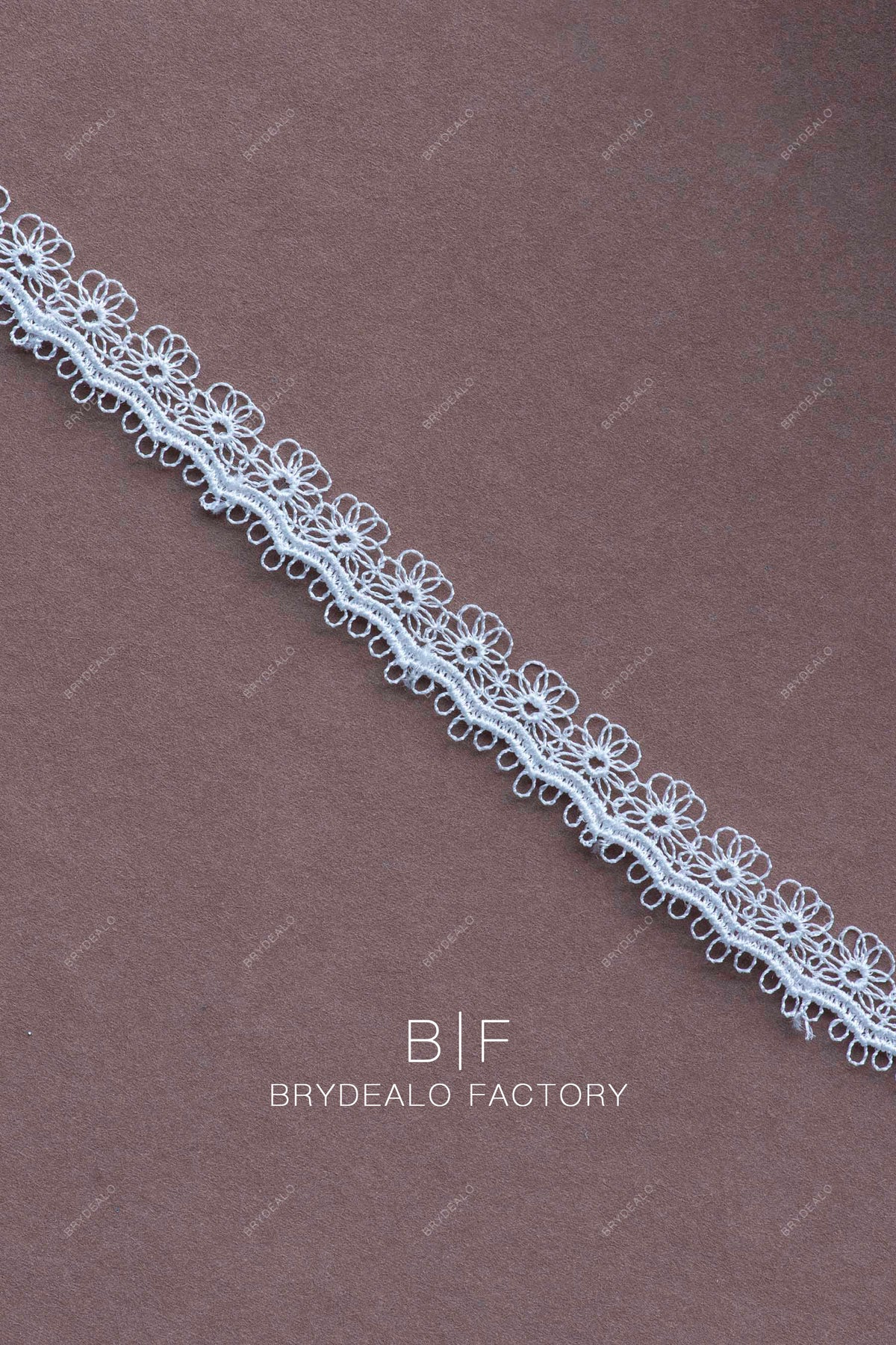 Polyester Tiny Flower Chemical Lace Trim
