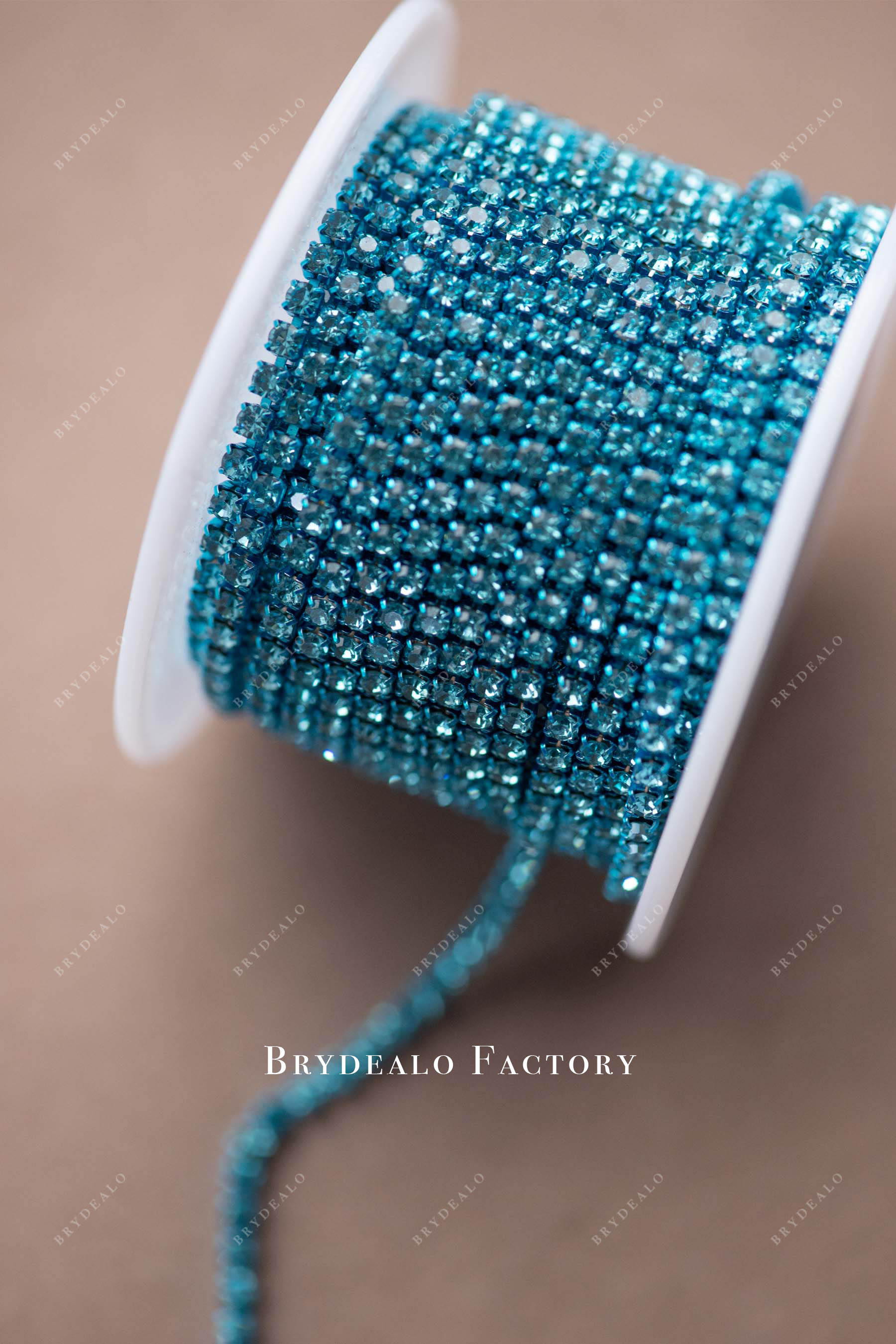 Pool Blue Sparkly High Quality Rhinestone Chain