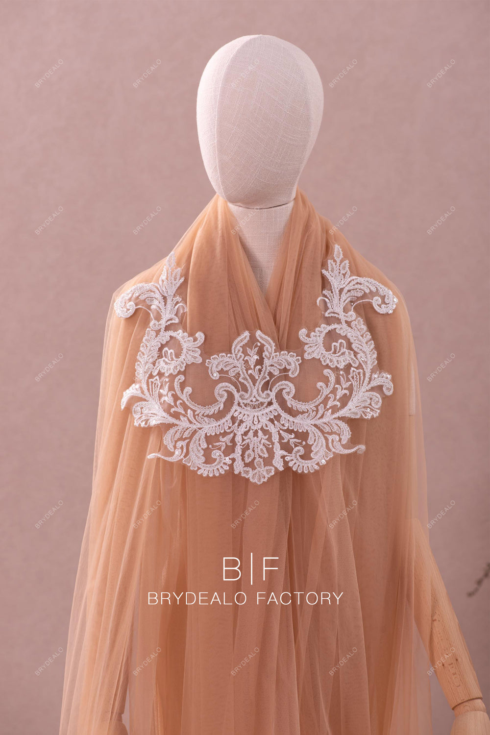 Wholesale Sheer Shimmery Sequined Bridal Lace Appliques