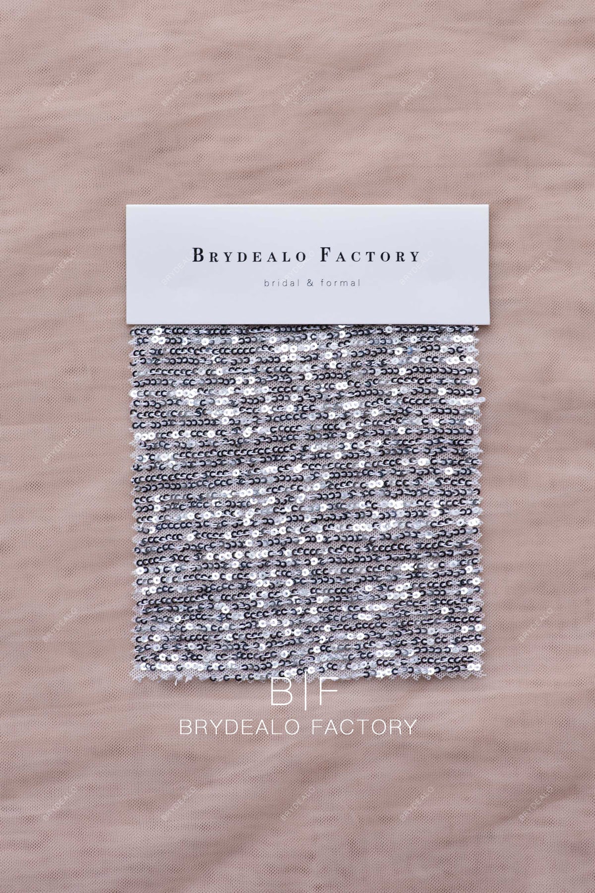 Sparkly Stretch 3MM Silver Sequin Fabric Swatch