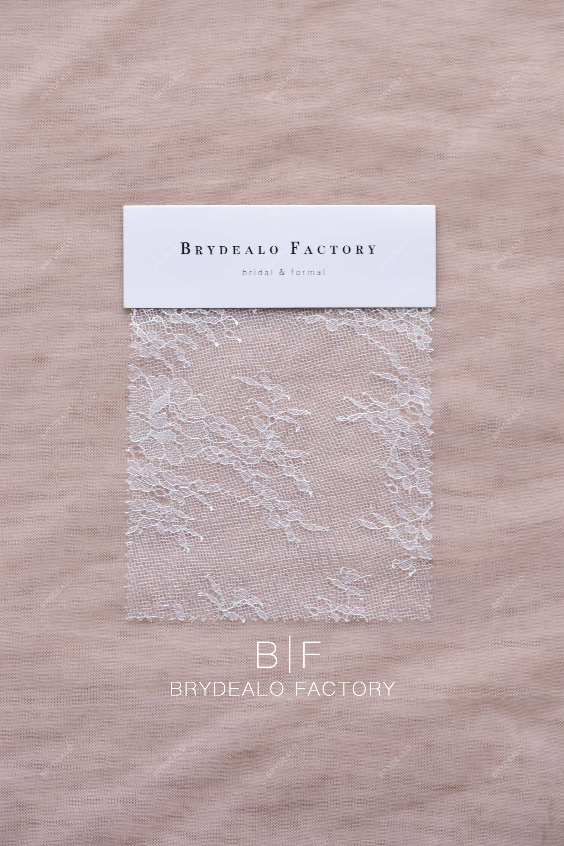 Floral Motif Warp Knitted Lace Fabric Swatch