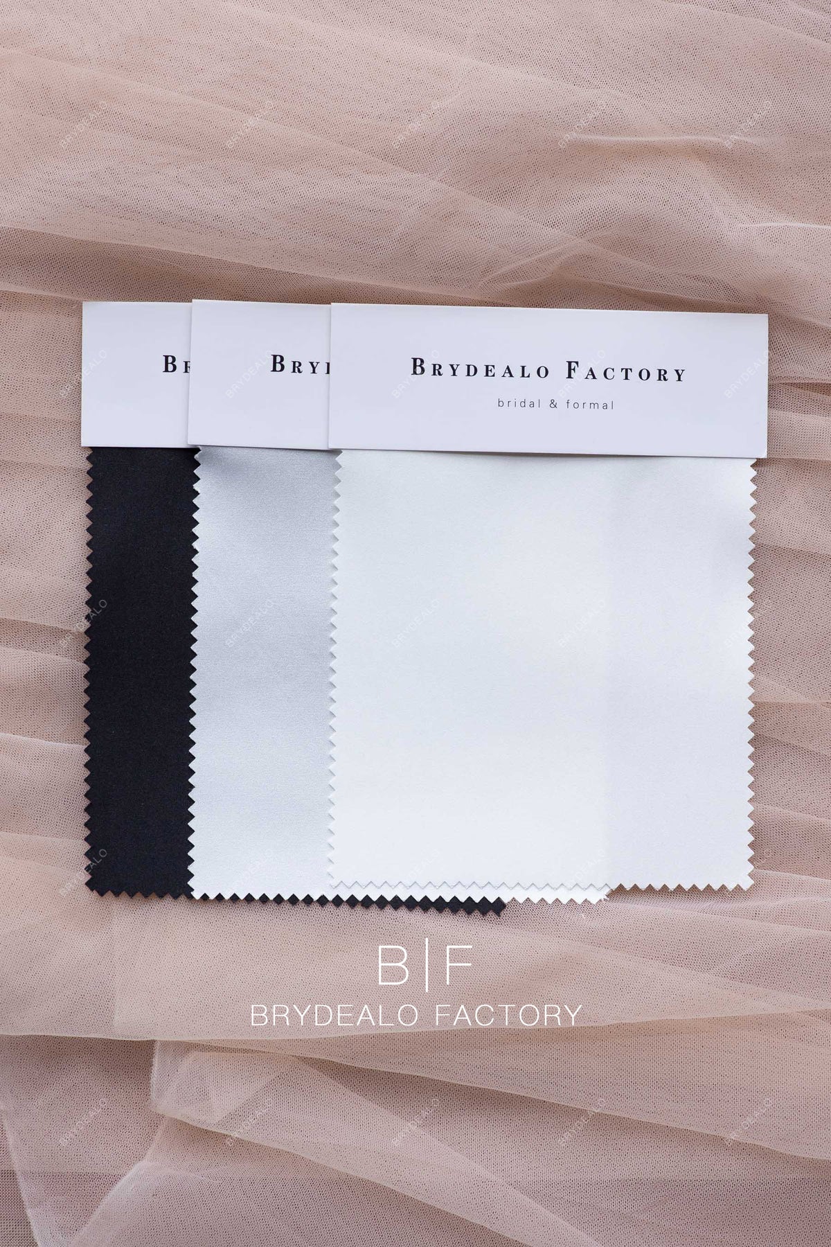 High-End Sheen Bridal Satin Fabric Swatch